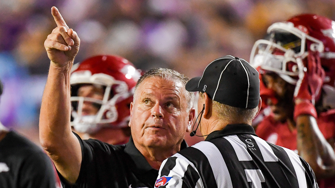 WATCH: Razorbacks' Sam Pittman on second-half timeouts in loss to LSU ...