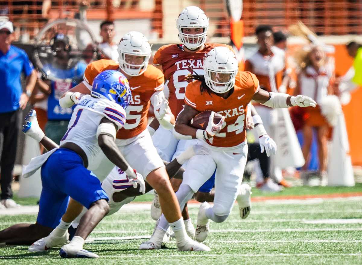 Jonathon Brooks, Texas Longhorns Wear Down Kansas Jayhawks - Sports ...