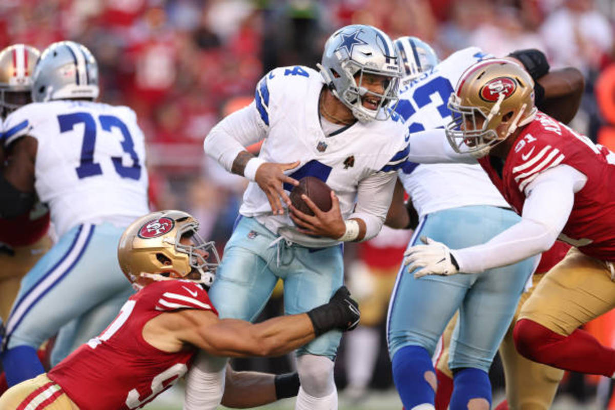 Dallas Cowboys Trail San Francisco 49ers At Halftime As Defense Has No ...
