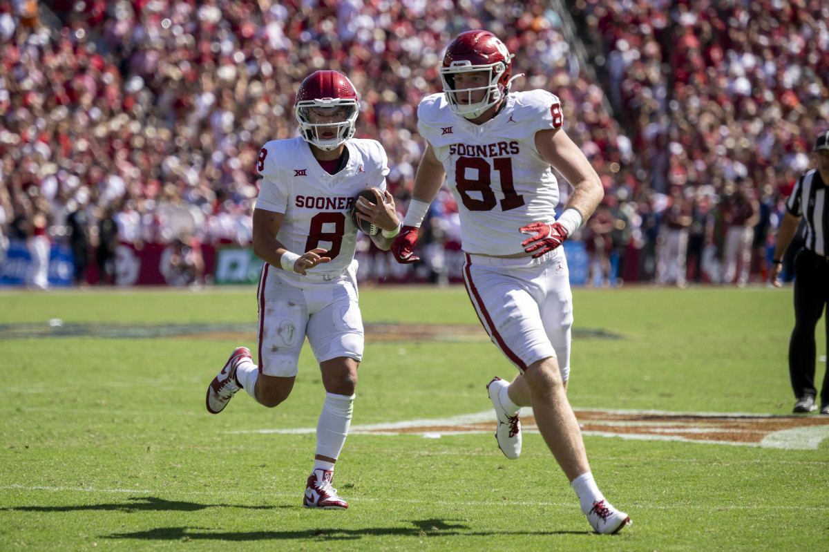 How Oklahoma TE Played Key Role In Last Play Of His Fourth Win Over UT ...