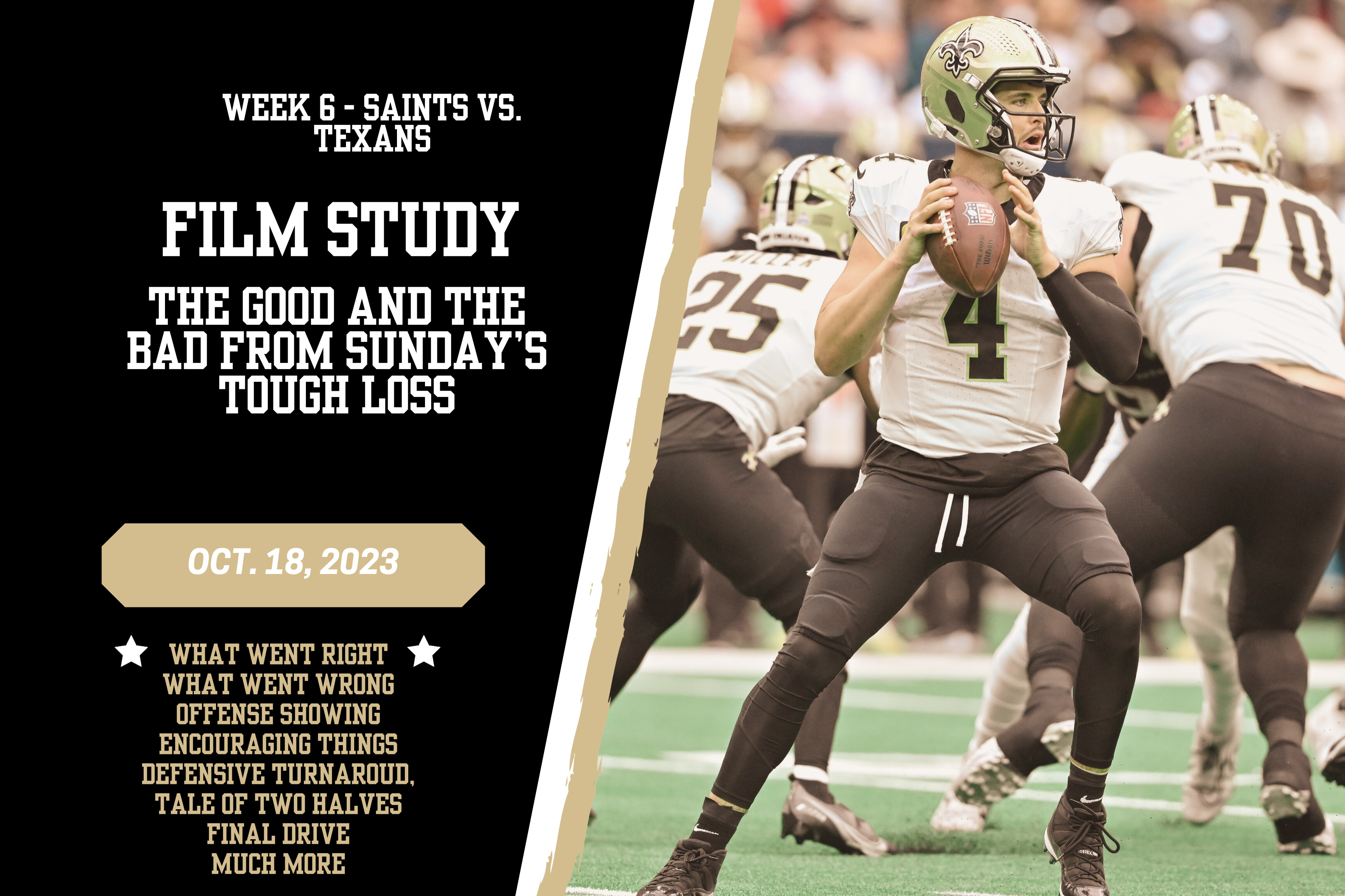 Saints Film Study vs. Texans - Week 6 - Sports Illustrated New Orleans ...