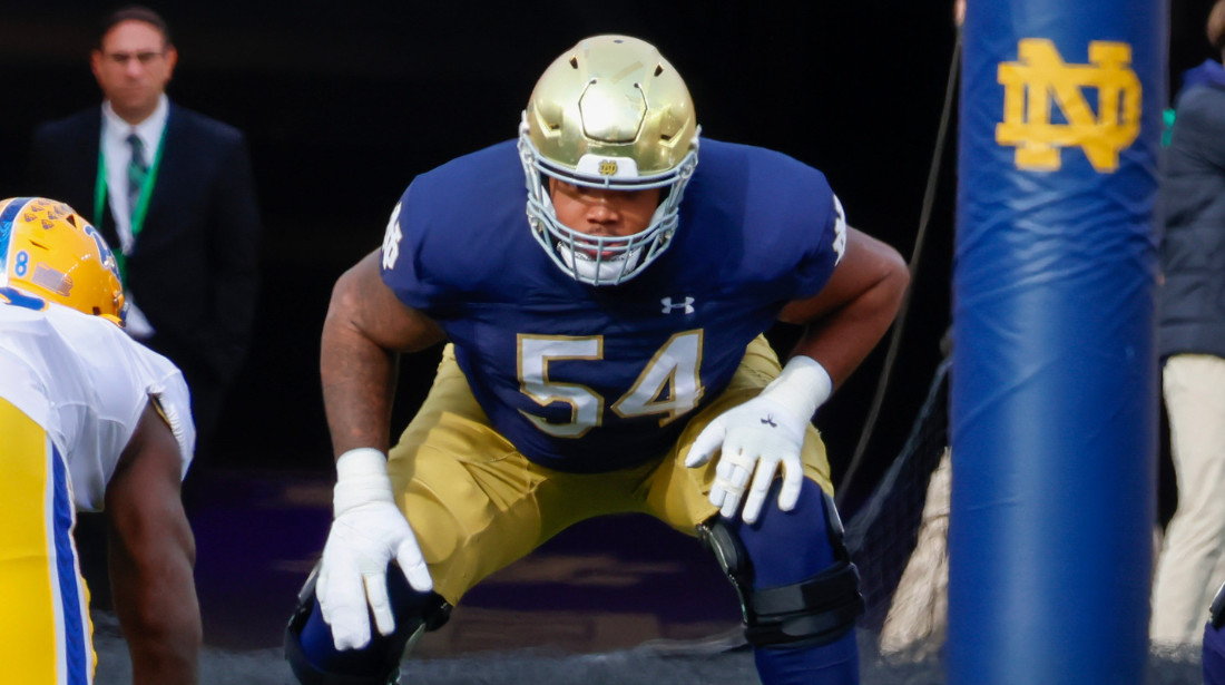 Notre Dame Lineman Blake Fisher Has A Lot To Gain At The NFL Scouting ...