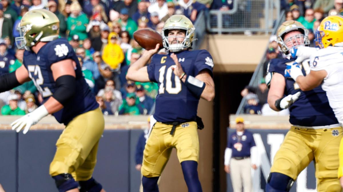 Notre Dame QB Sam Hartman Set For Big Opportunity At 2024 NFL Scouting ...