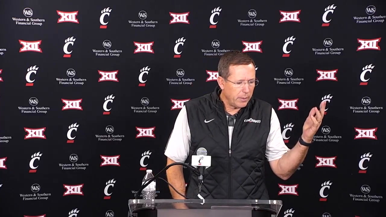 UC Head Coach Scott Satterfield Houston Weekly Presser via UC Athletics ...