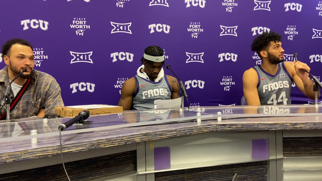 WATCH! JaKobe Coles, Emanuel Miller, and Essam Mostafa Talk TCU Basketball's 93-74 Win Over ...