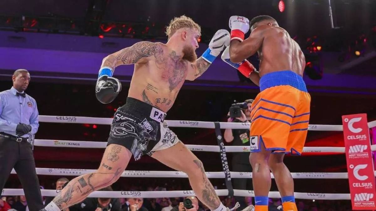 Jake Paul's Powerful Right Uppercut Sends Andre August Flying In First ...