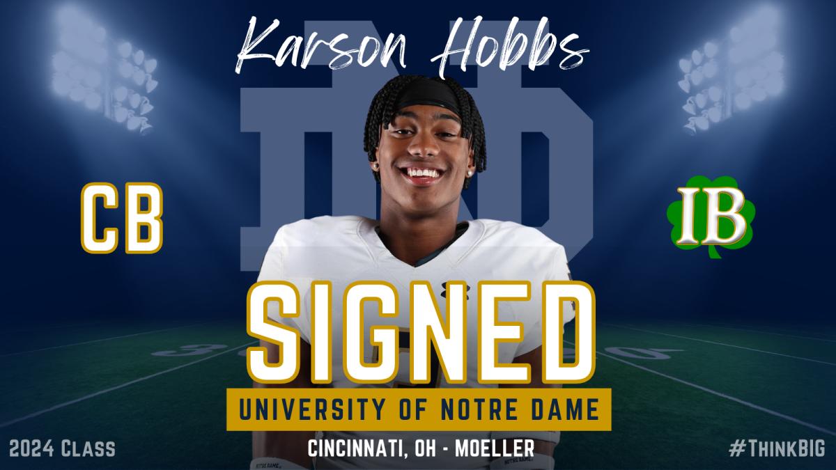Notre Dame Signs Cornerback Karson Hobbs - Sports Illustrated Notre ...