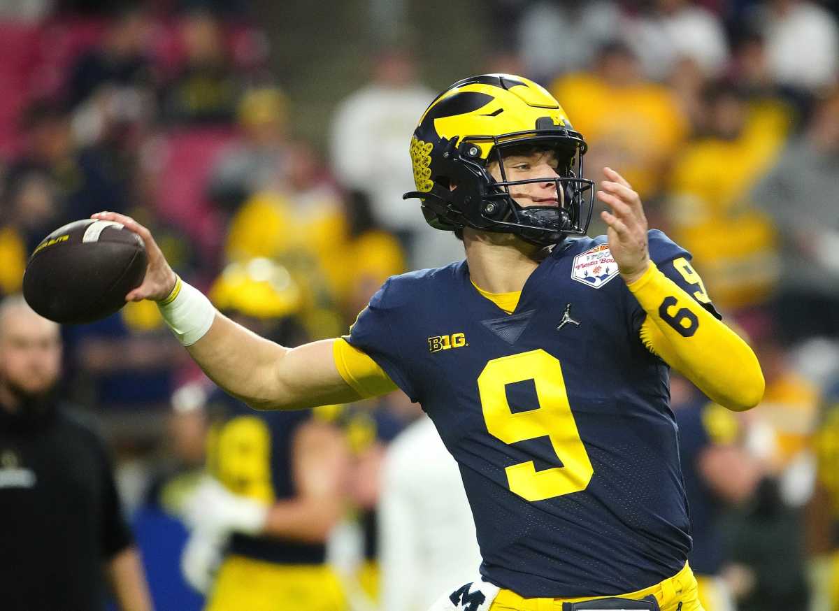 Michigan Quarterback J.J. McCarthy to Wear Custom Jordan Cleats in Rose ...