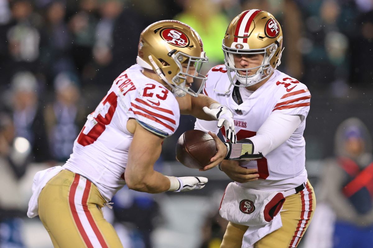 49ers Christian McCaffrey, Brock Purdy are Finalists for 2023 NFL MVP Award - Sports Illustrated ...