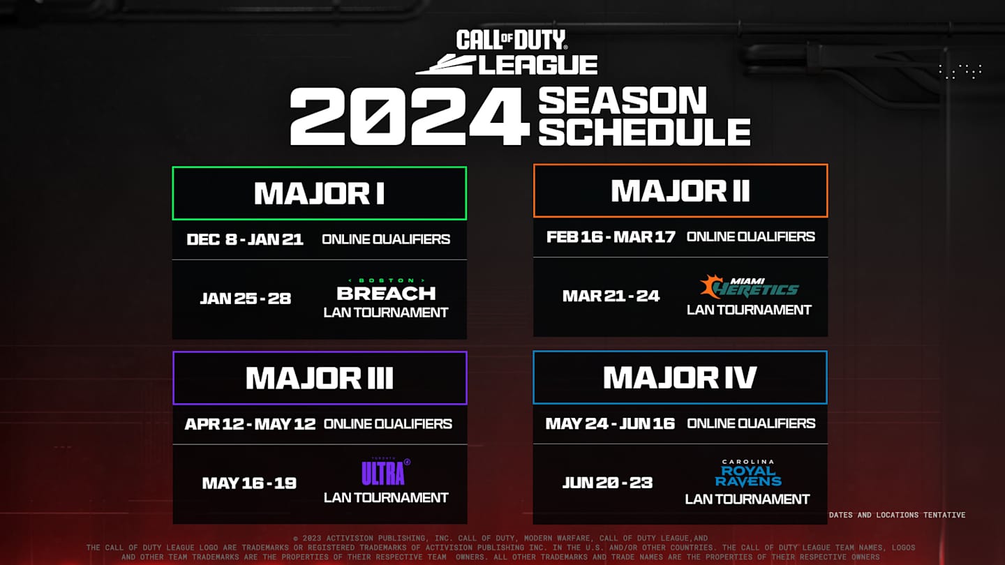 Full 2024 COD League Season Schedule Revealed - Esports Illustrated