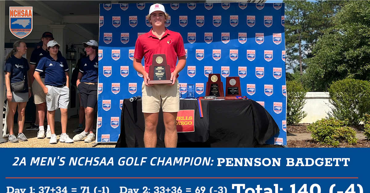 Freshman Pennson Badgett wins NCHSAA 2-A boys state golf championship ...