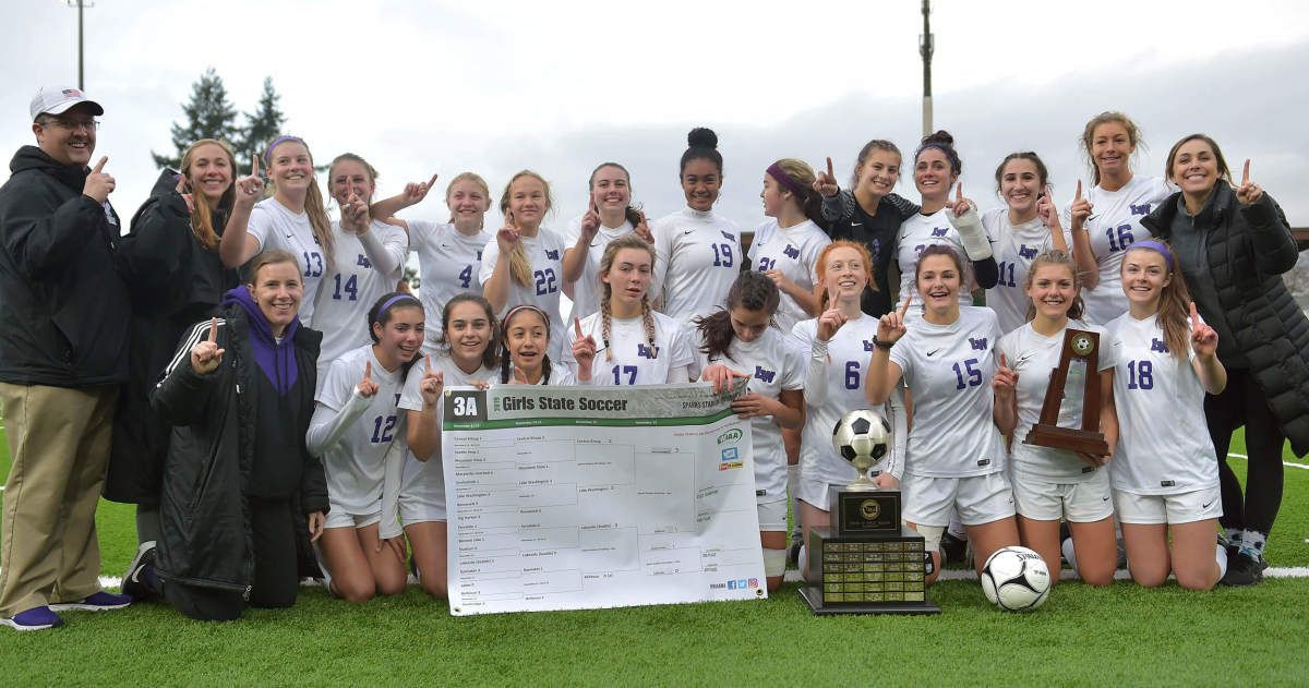 Watch: Lake Washington celebrates its 2019 WIAA 3A girls soccer state ...