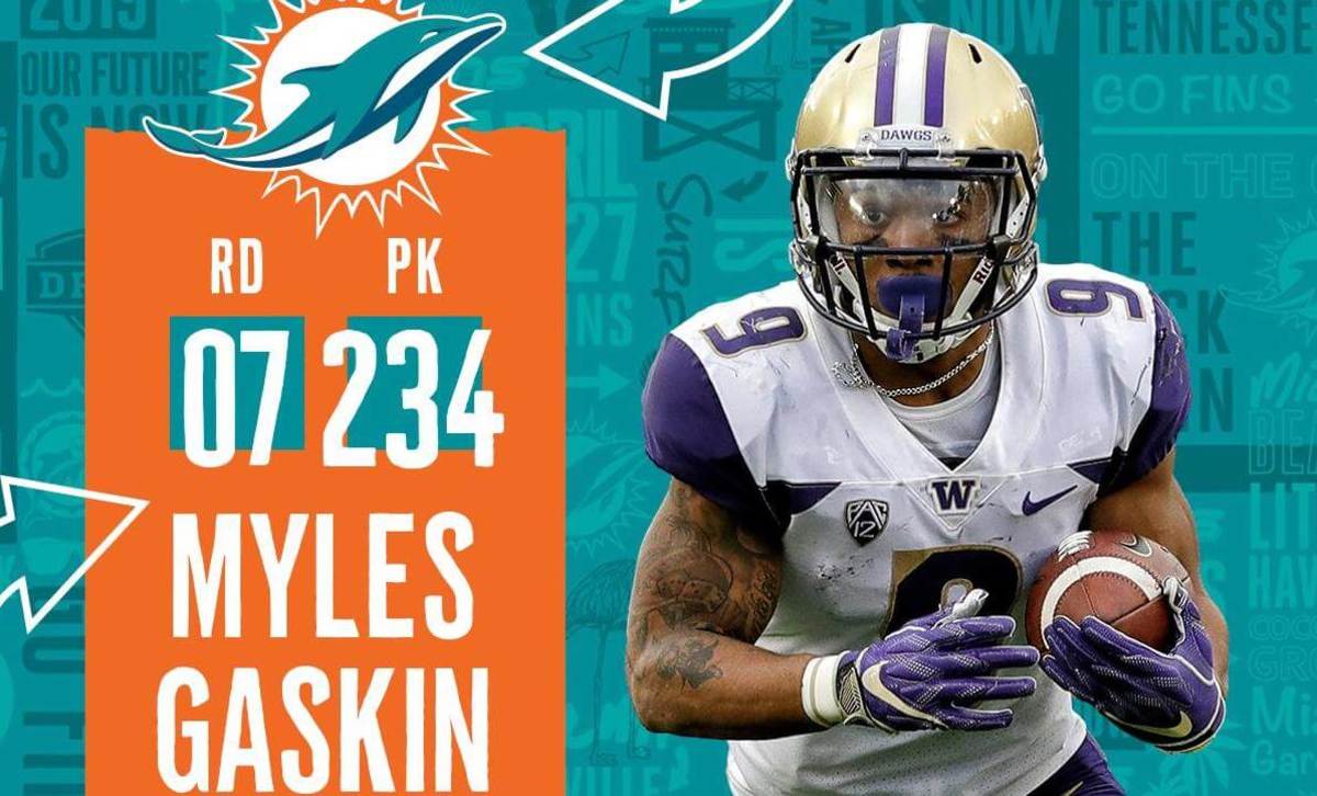 Miami Dolphins end Myles Gaskin's long wait, select O'Dea product in ...