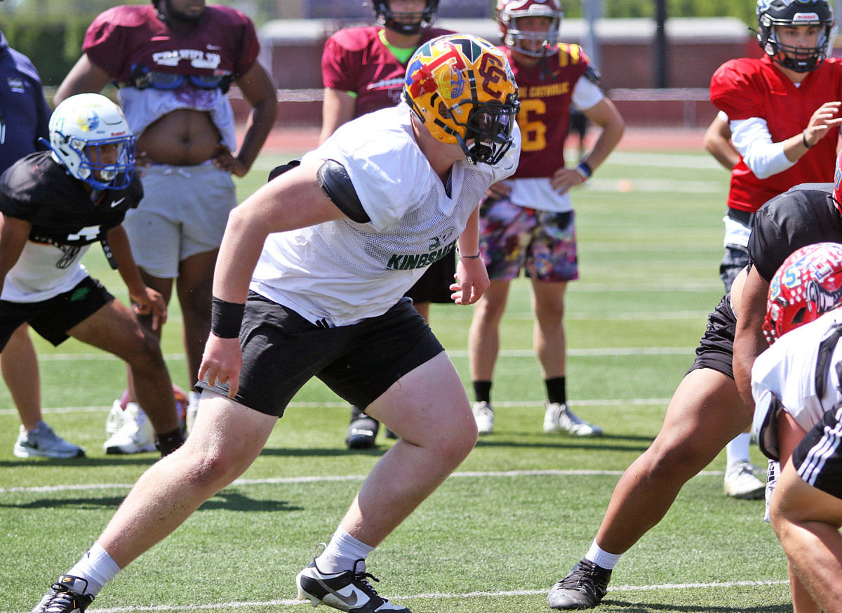 Standout lineman Jace Eveland representing his former school (Putnam ...