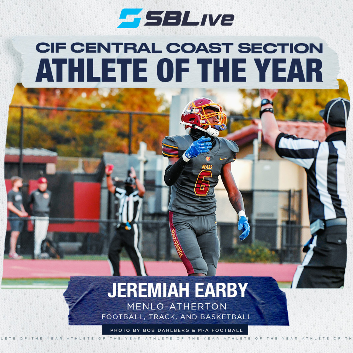 Jeremiah Earby, Menlo-Atherton football & track star, is SBLive's ...