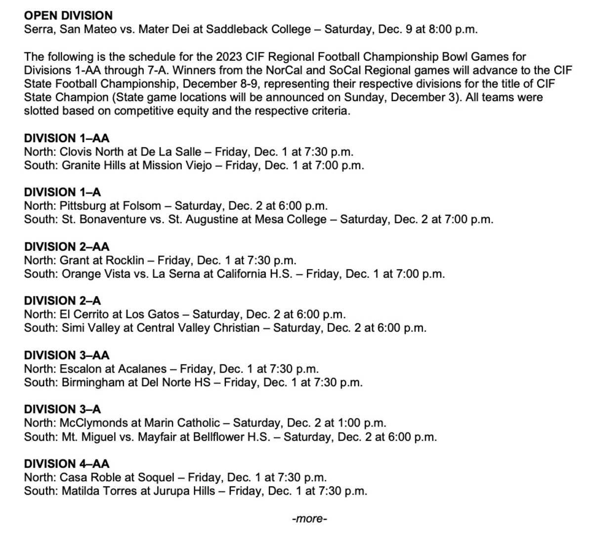 California football championships: Mater Dei, Serra to meet again for ...